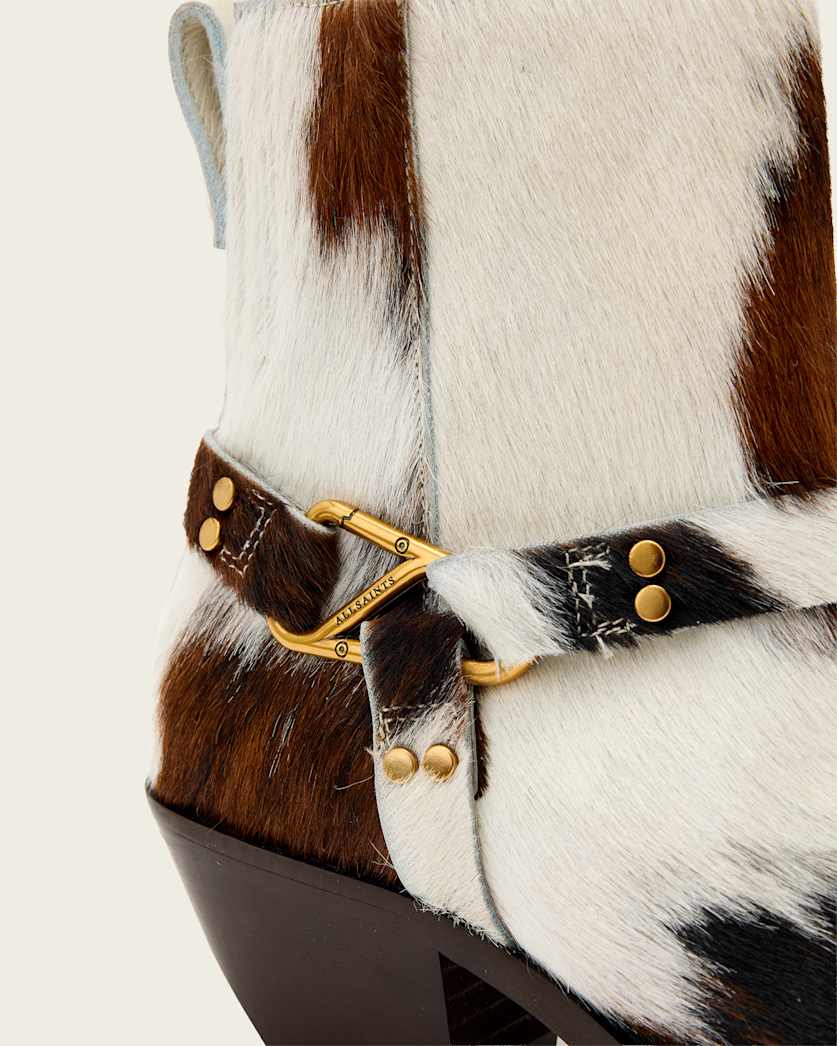 Fox Carabiner Western Boot COW PRINT | ALLSAINTS